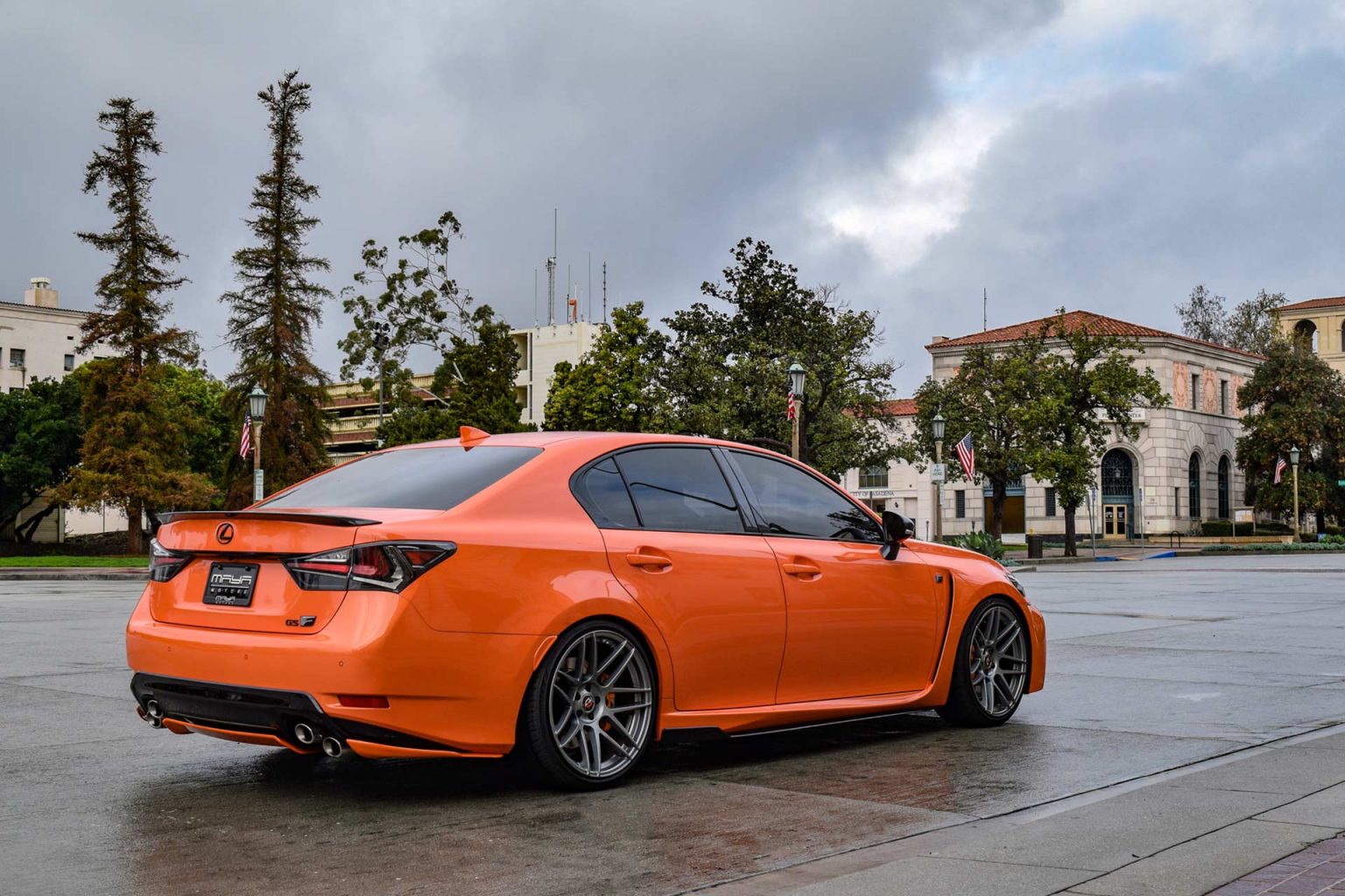 Orange Wrapped Lexus GS F | Curva Concepts CFF300 Wheels